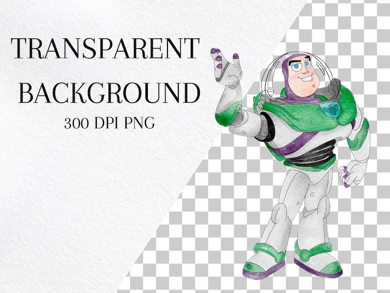 Watercolor Toy Story Clipart Bundle, Toy Story PNG Paper Effect, Woody ...