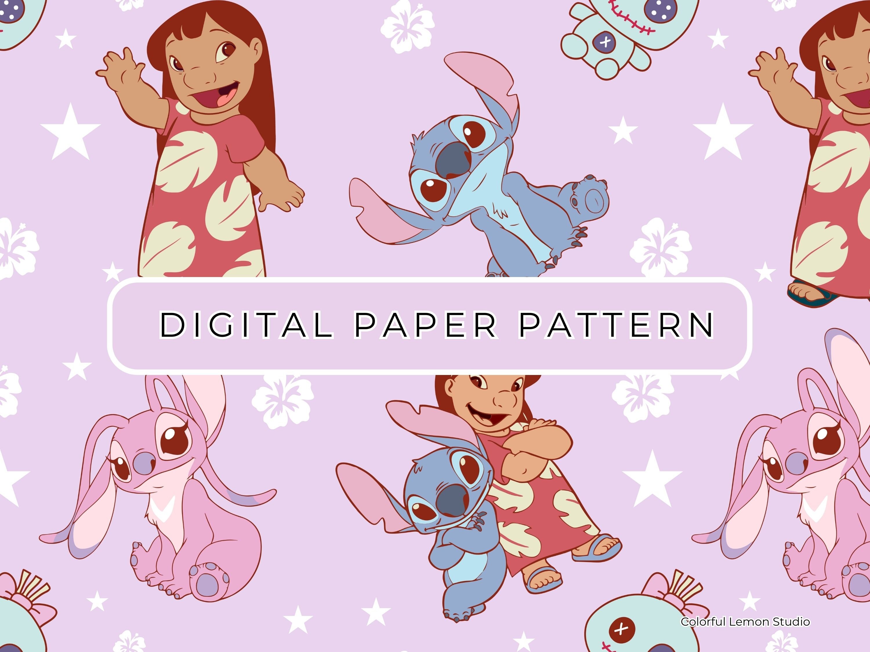 Lillo and Stitch Digital Paper Pattern, Seamless Patterns, Digital ...