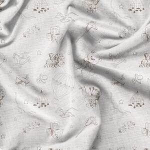 Teddy Bear Nursery Digital Paper Pattern, Baby Shower Seamless Pattern ...