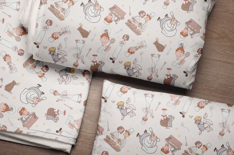 Little Chef Digital Paper Pattern Theme, Ratatouille Seamless File PNG ...
