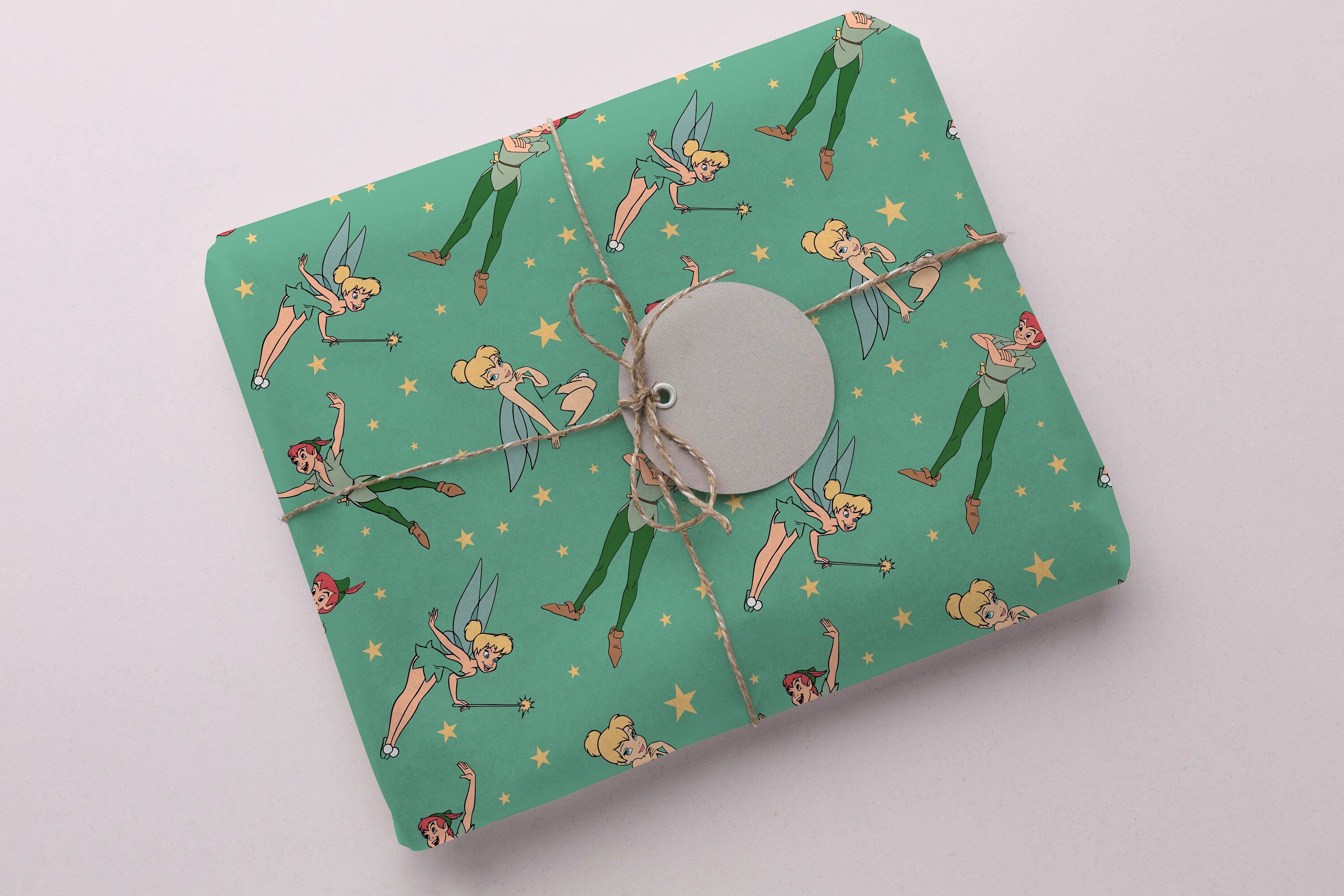 Peter and Fairy Digital Paper Pattern, Tinkerbell Seamless Patterns ...