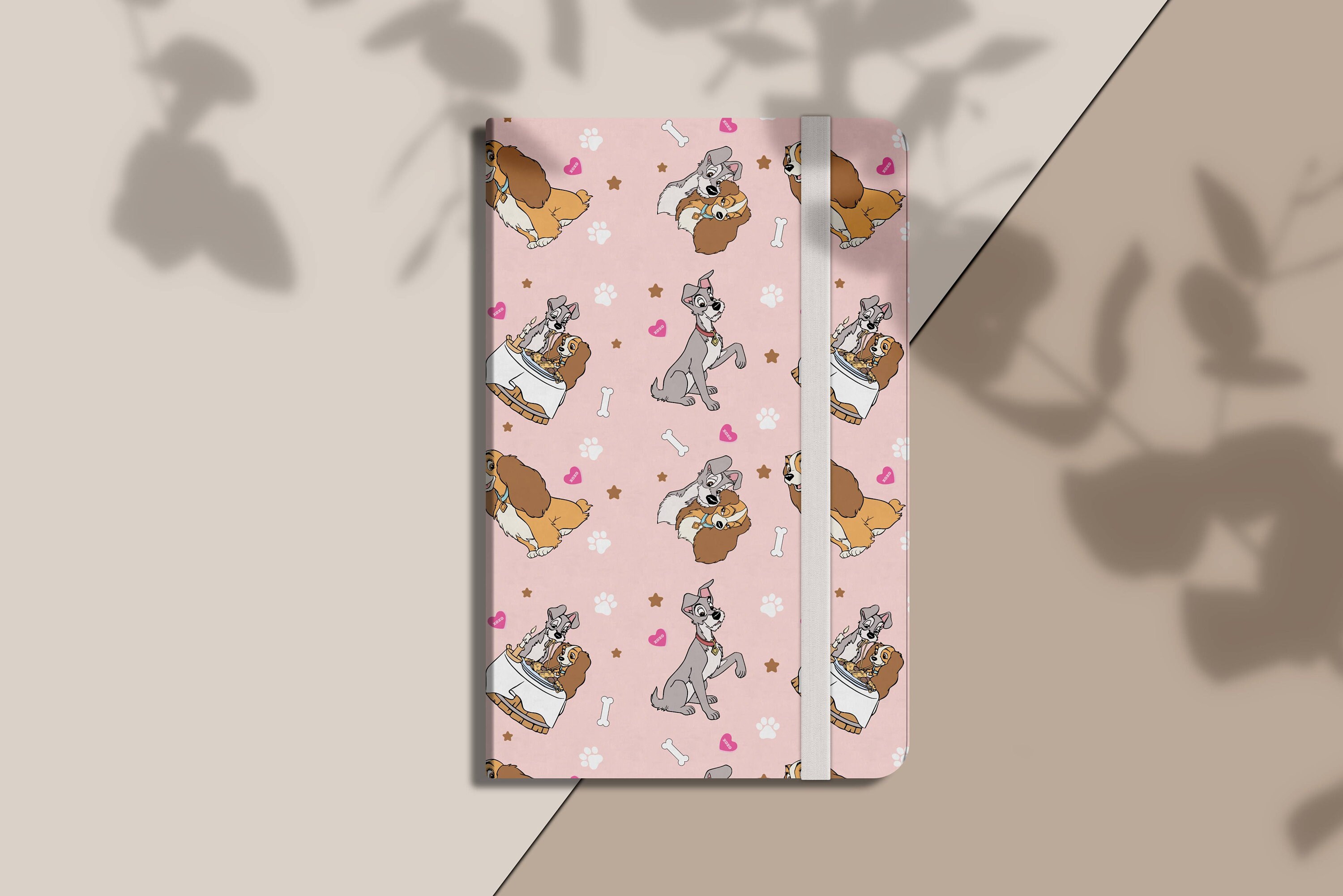Cute Dogs in Love Digital Paper Pattern, Dog Seamless Pattern, Digital ...