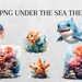 Cute Under the Sea Animals Watercolor Clip Art Bundle Sea - Etsy