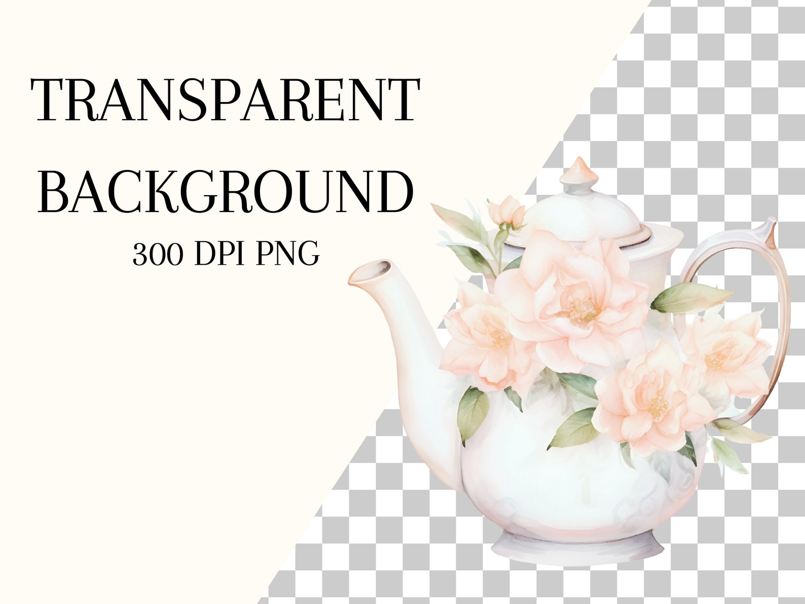 Watercolor Tea Party Clipart, Tea Set Clipart, Tea Time Clipart, Teacup ...