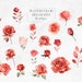 Watercolor Red Roses, Floral Clipart Bundle, Watercolor Floral Clipart ...