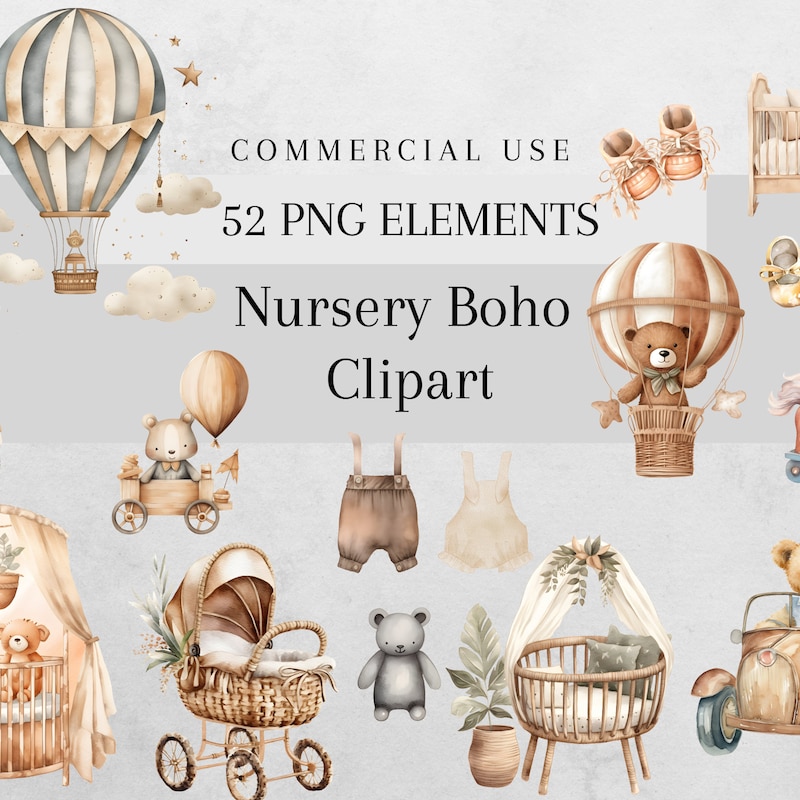Boho Baby Clipart - Etsy