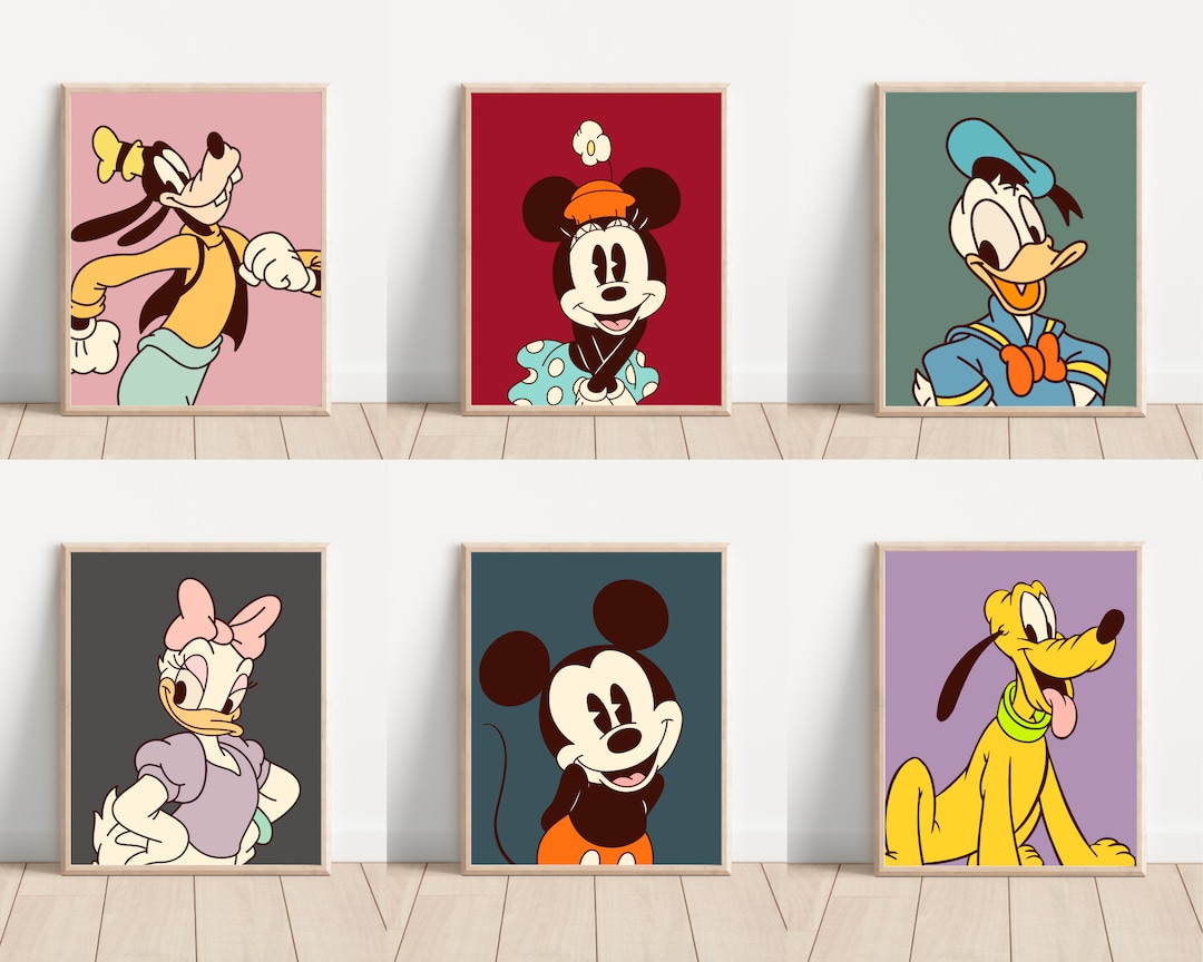 Printable Mickey and Friends Poster, Wall Art Minnie, Nursery Wall Art ...