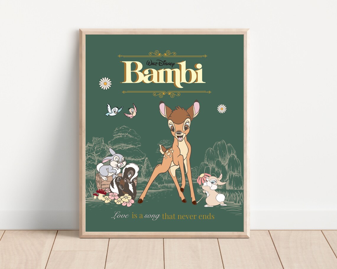 Printable Vintage Disney Characters Poster Wall Art, Nursery Wall Art ...