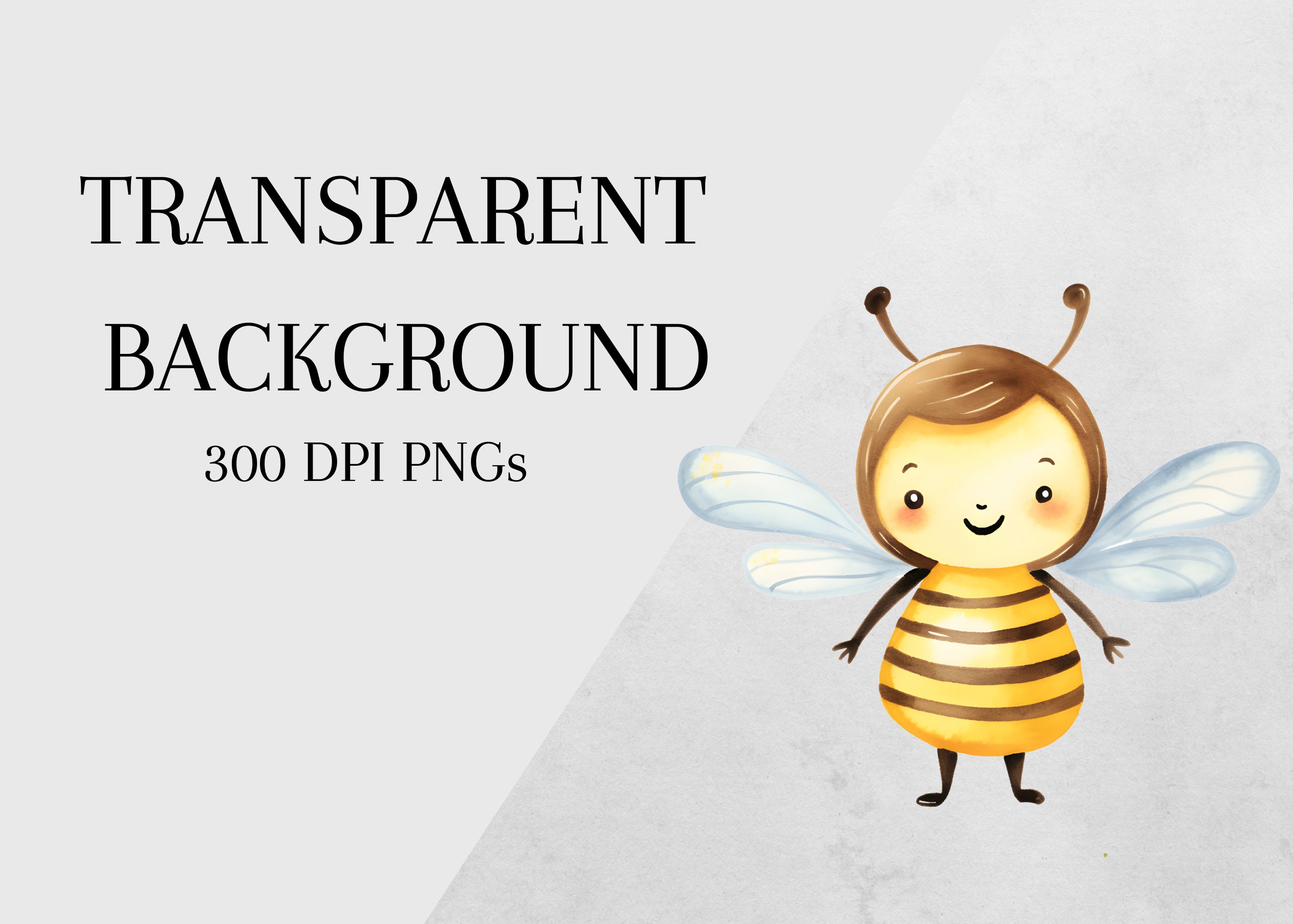 Bee Watercolor Clipart Honey Clipart PNG Cute Honey Bees - Etsy