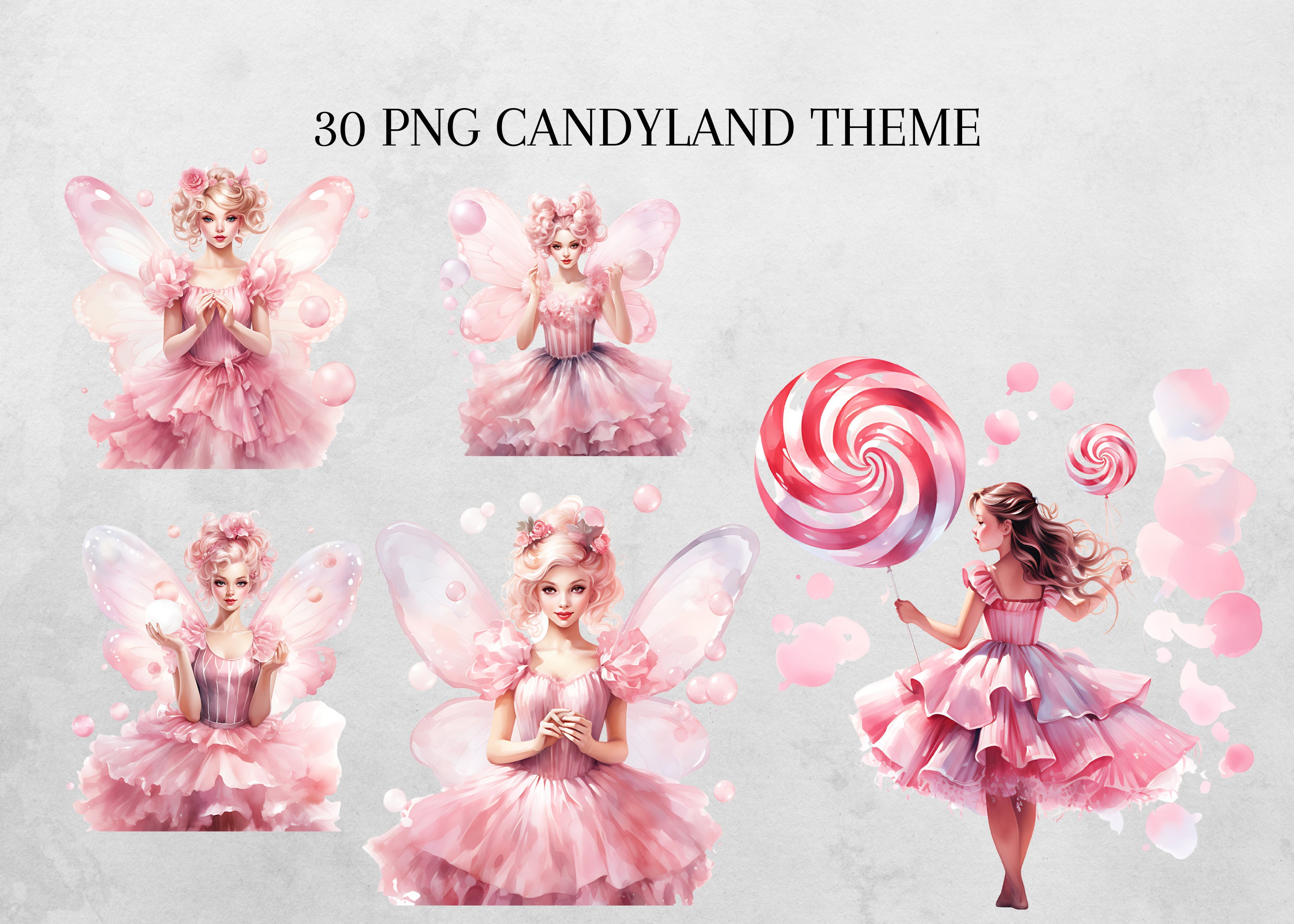 Watercolor Candy Clipart PNG, Sweet Bakery Food Clipart, Candyland ...