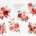 Watercolor Red Roses, Floral Clipart Bundle, Watercolor Floral Clipart ...