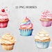 Watercolor Cupcake Clipart, Digital Art, Baking Clipart, Dessert ...