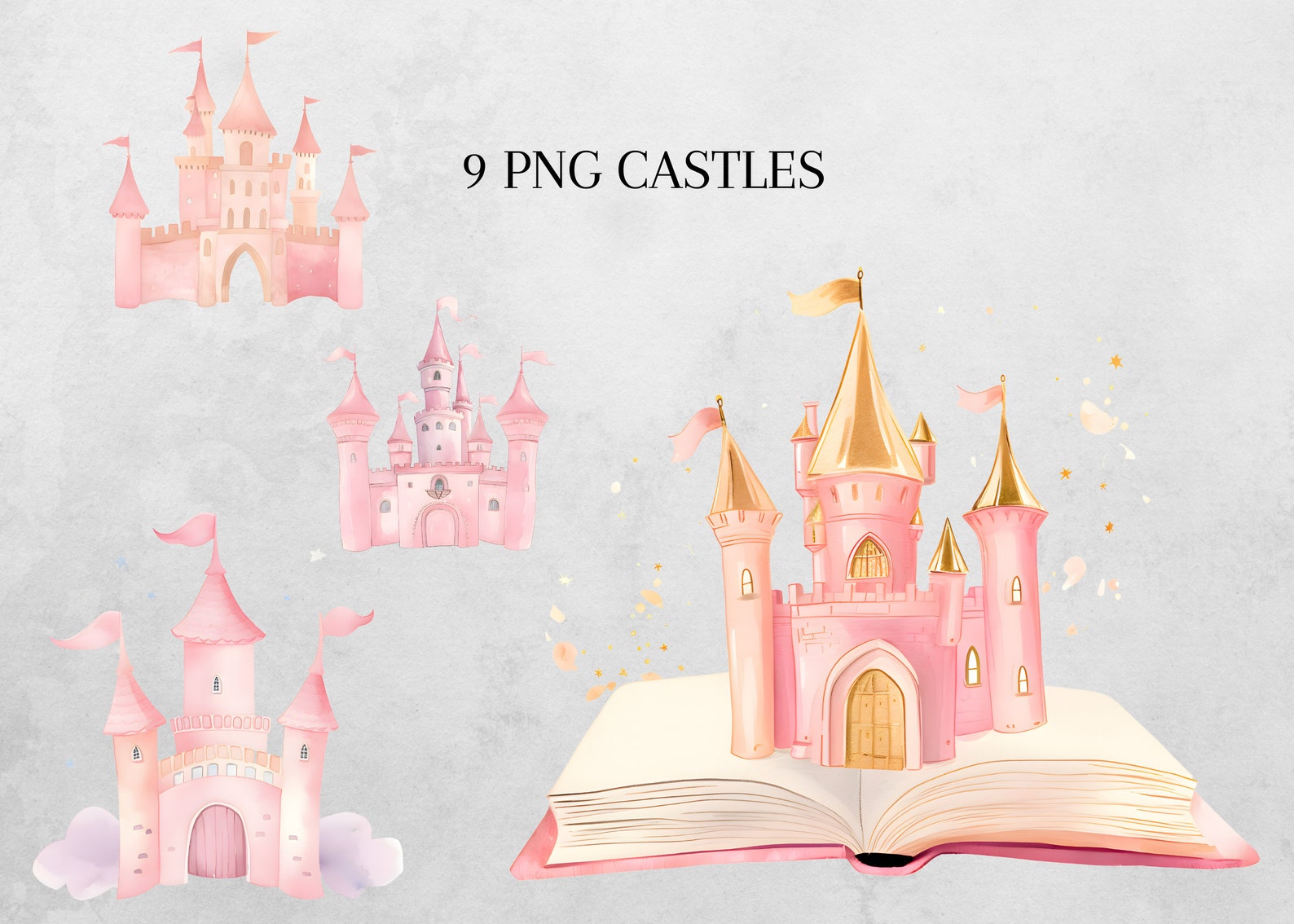 Watercolor Castlesclipart, Princess Carriage Clipart, Royal Carriage ...