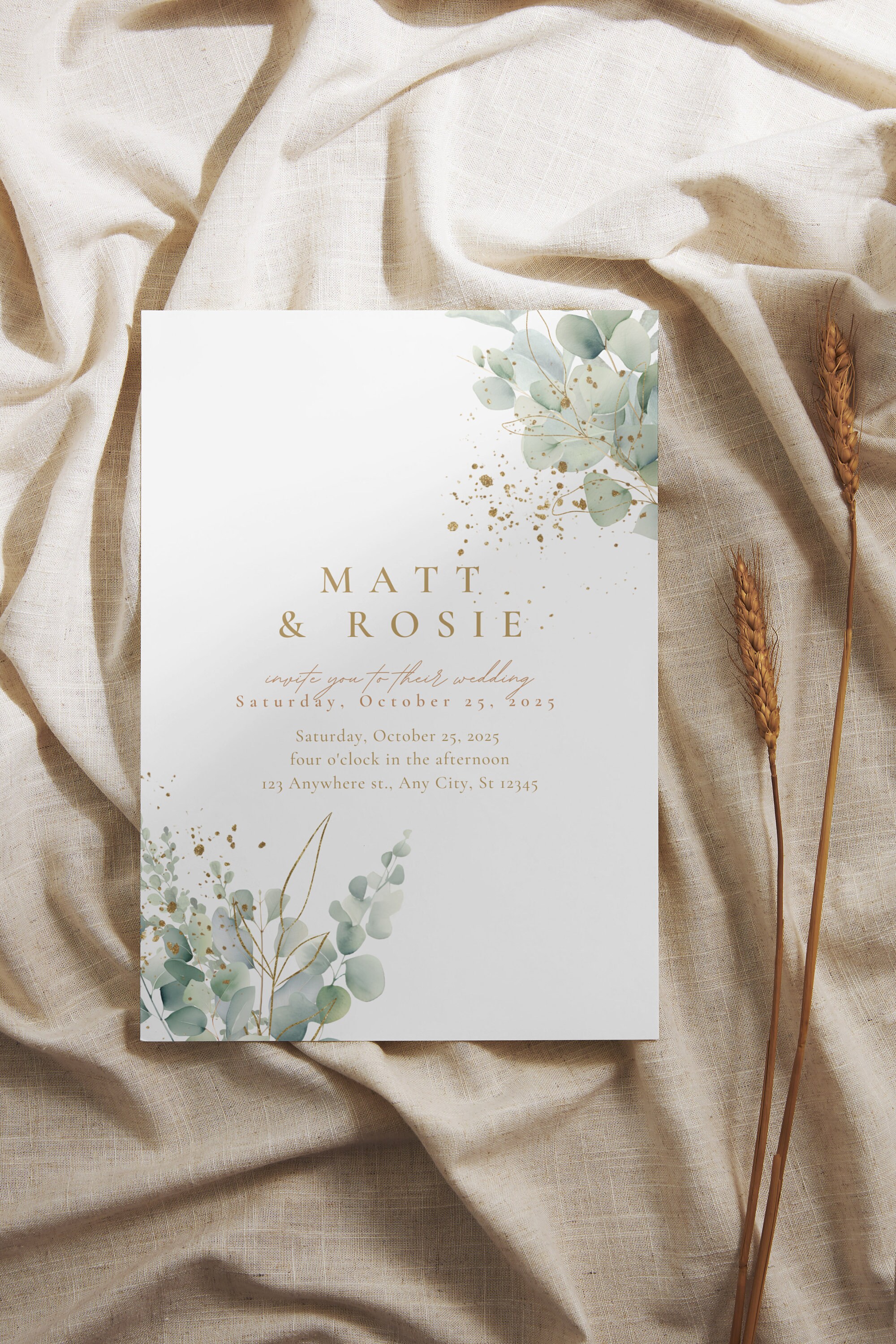 Watercolor Eucalyptus Greenery Clipart PNG 19 Greenery Gold - Etsy