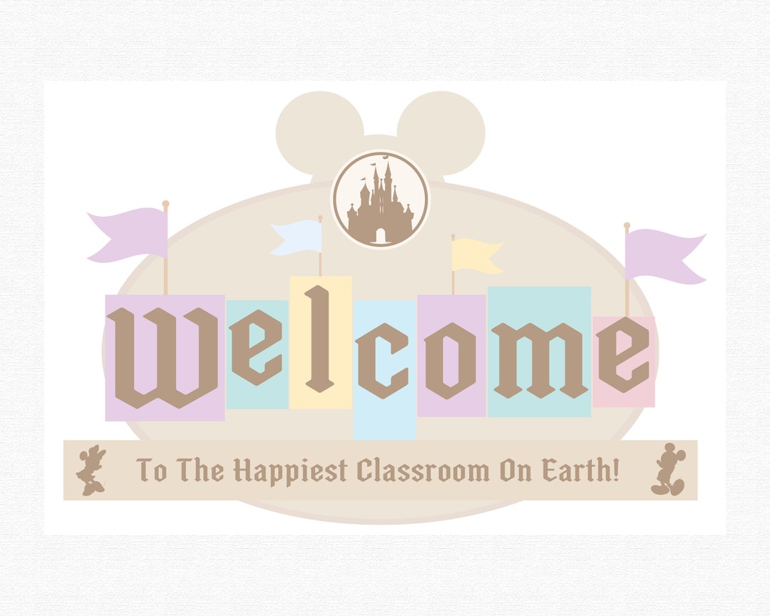 Welcome Mouse Classroom Decor Poster, Happiest Classroom on Earth ...