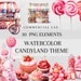 Watercolor Candy Clipart PNG, Sweet Bakery Food Clipart, Candyland ...