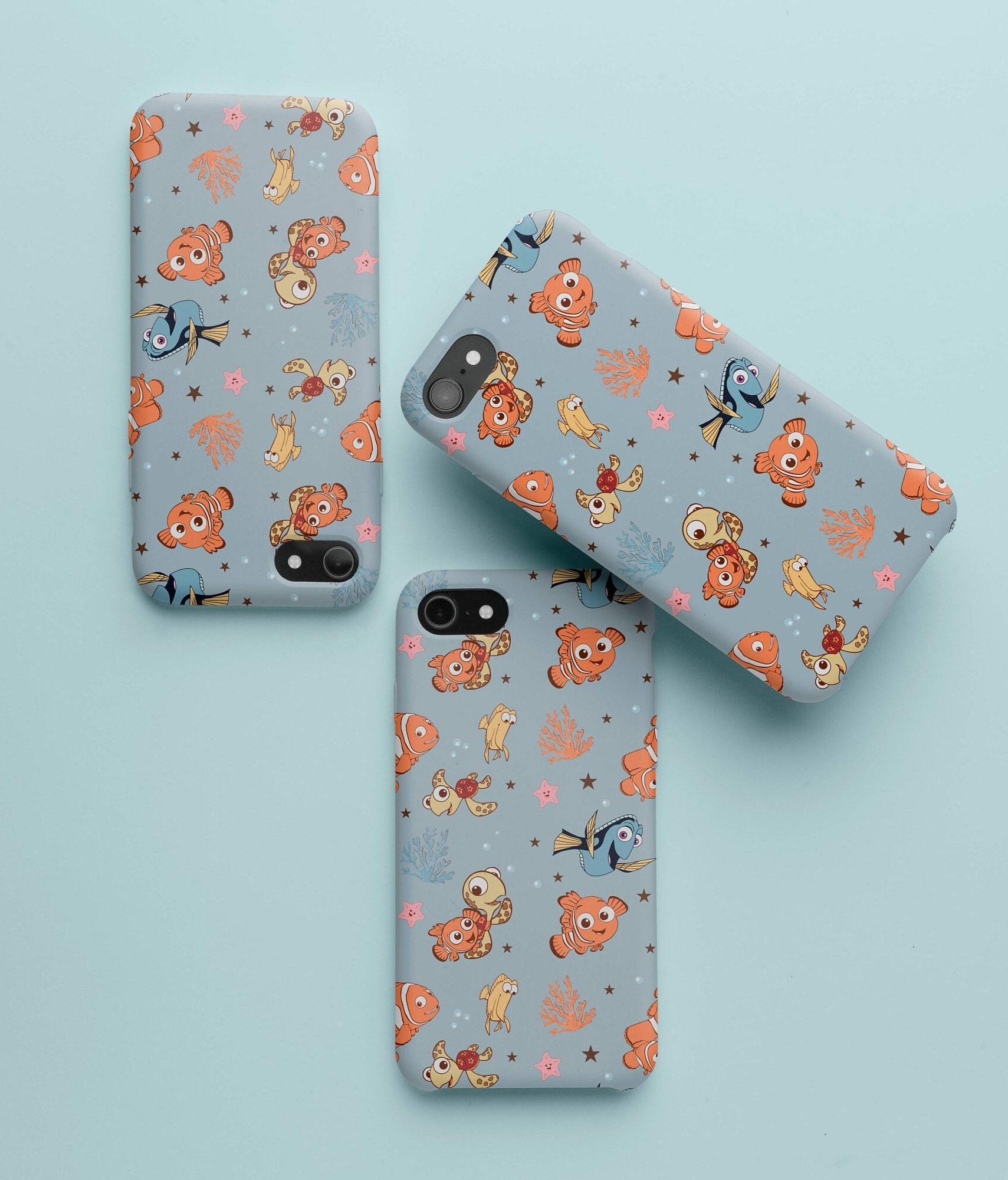 Cute Fish Digital Paper Pattern Theme, Summer Seashell Starfish ...