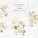 Watercolor White and Gold Floral Clipart PNG, Flower Arrangements ...