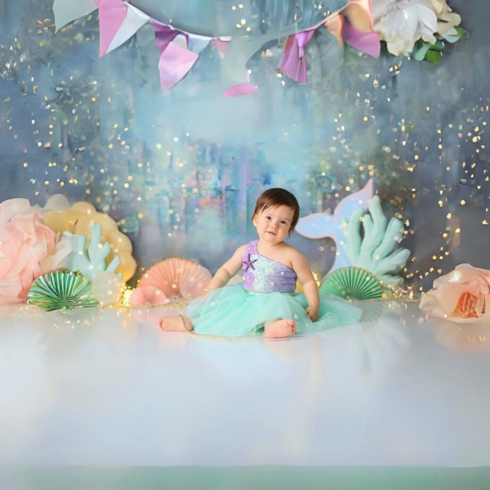 Magical Mermaid Dress: Ariel Inspired Birthday Outfit With Shells - Etsy