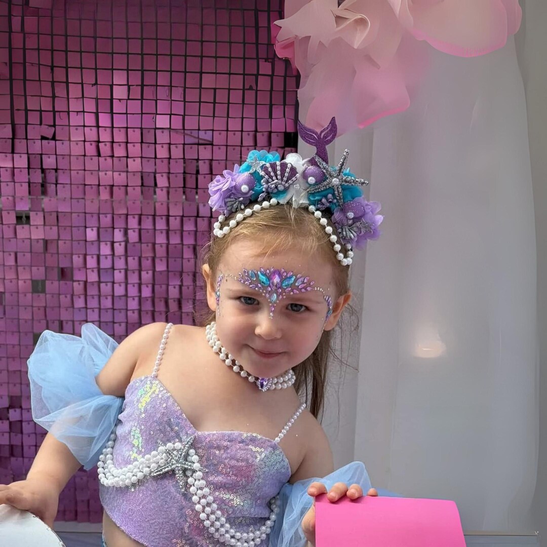 Mermaid Flower Crown: Handmade Pastel Tiara for Girls, Birthday Parties ...