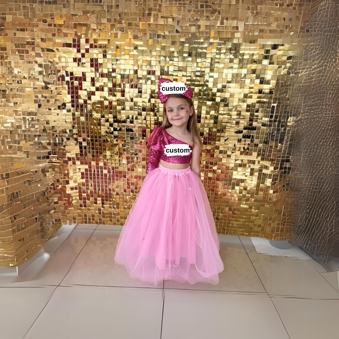 Personalized Bright Pink Sequin One-shoulder Dress Custom Birthday ...