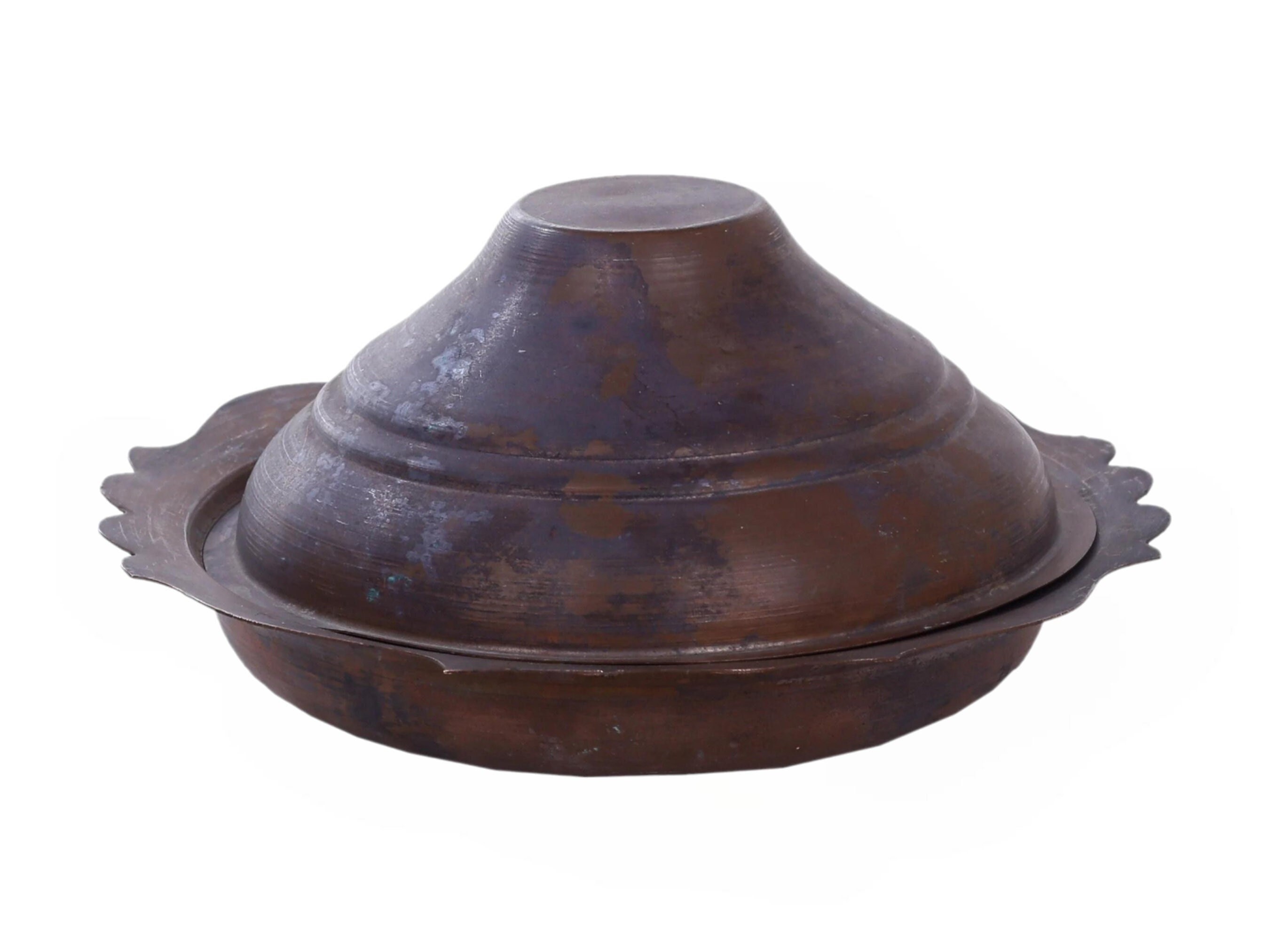 1920's Copper Cauldron, Rustic Ottoman Pan, Vintage Kitchen Decor ...
