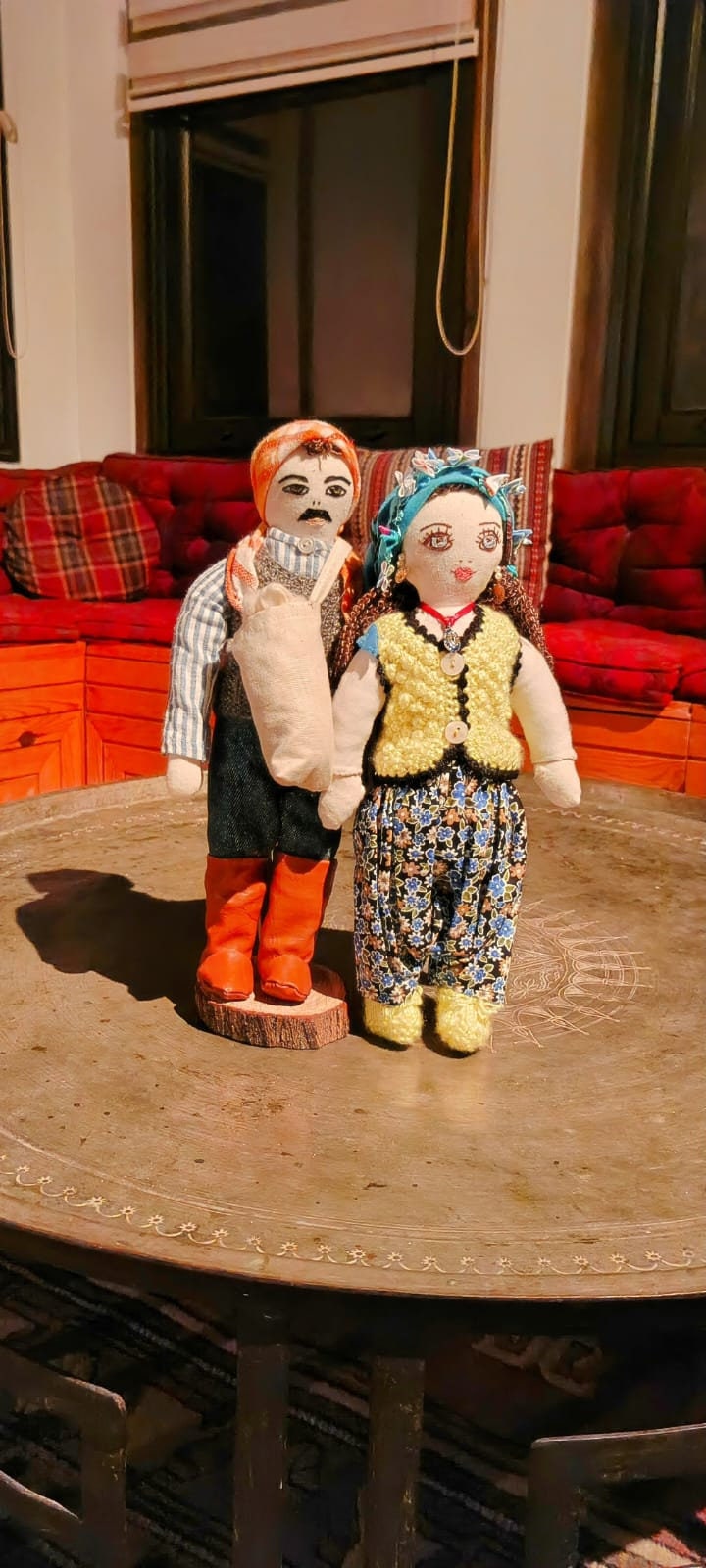 Rare to Finds Couple Cloth Dolls in Traditional Clothes as Home Decor ...