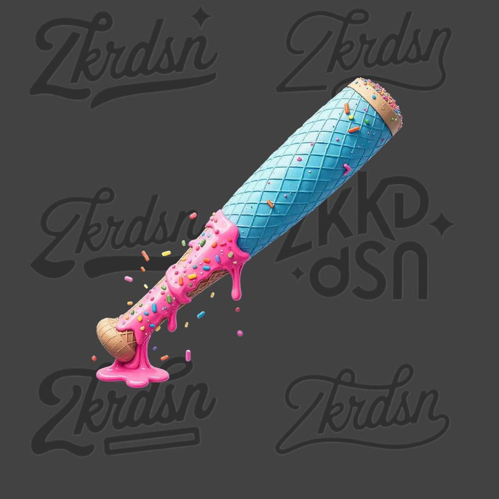 Baseball Bat Ice Cream Drip - PNG Digital Files. Baseball Drip Png ...