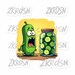 Funny Pickle Cartoon PNG | Screaming Cucumber Sublimation Design ...