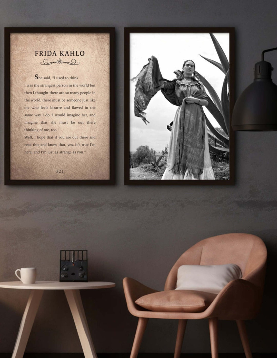 Frida Print, Black White Frida Art Print, Vintage Frida Kahlo Print ...