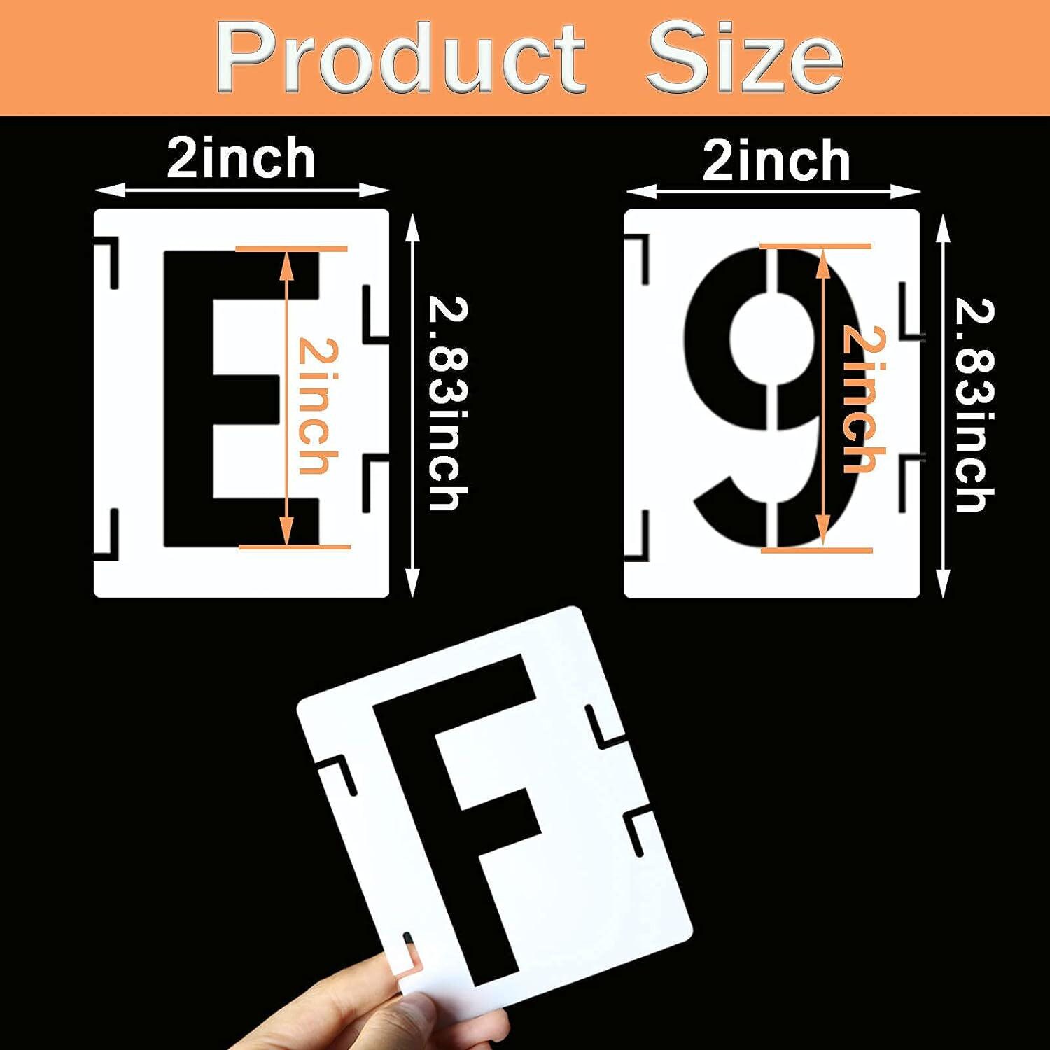 2 Inch Letter Stencils Symbol Numbers Craft Stencils, 42 Pcs Reusable ...