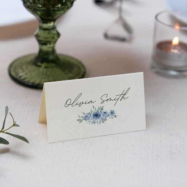 Blue Place Cards - Etsy