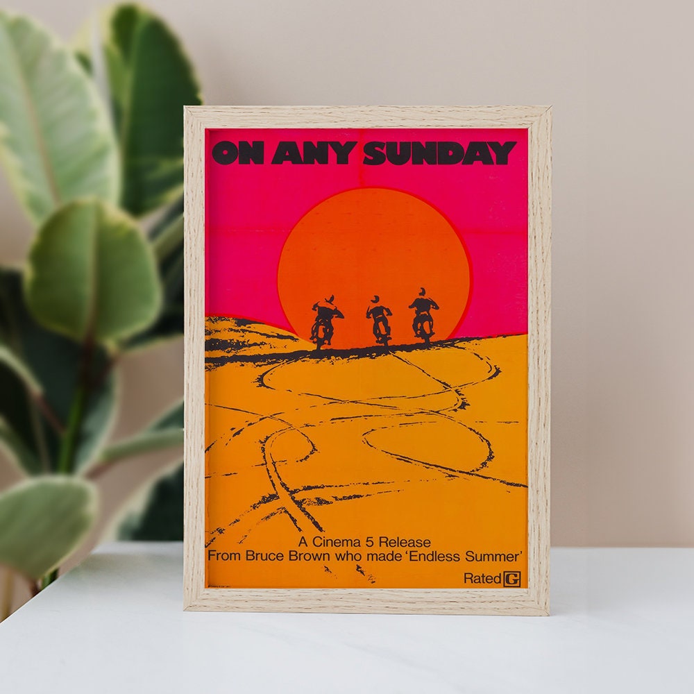 ON any sunday Vintage Classic Movie Poster sold by Moderate Betti | SKU ...