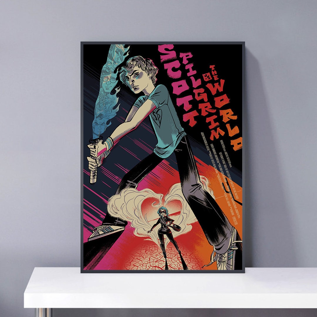 Scott Pilgrim Vs the World Movie Poster PVC Package Waterproof Canvas ...