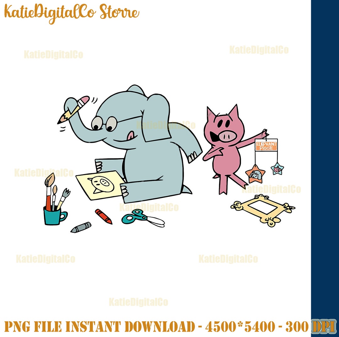 Piggie Elephant Pigeons Png Pigeon Elephant and Piggie Png - Etsy