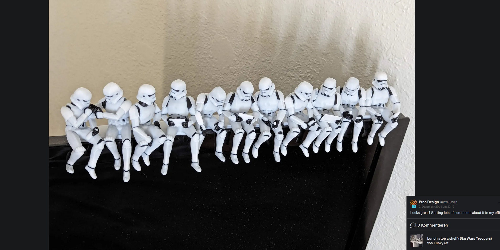 DIY Trooper lunch atop a shelf StarWars - Etsy.de