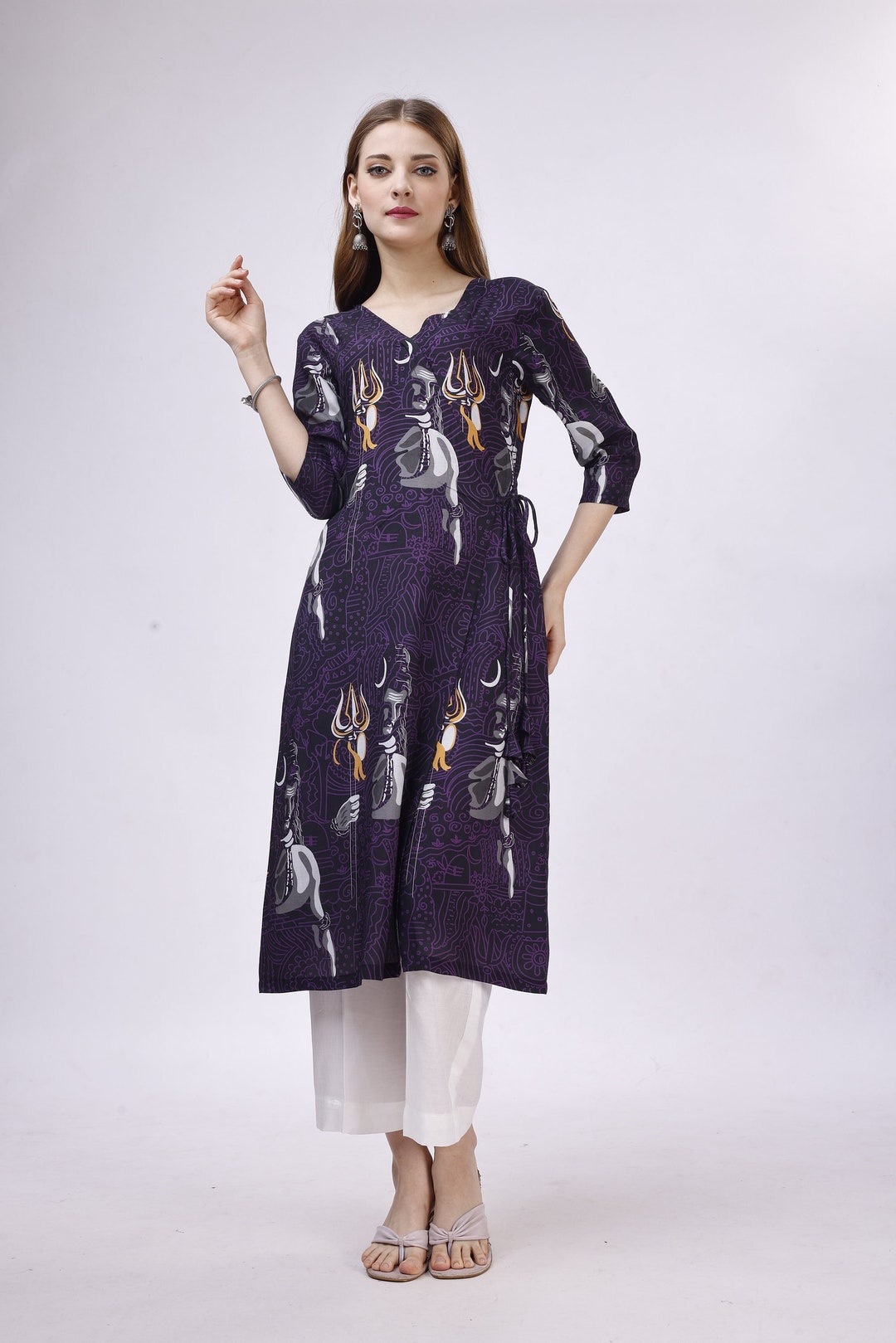 Shraavan Special Lord Shiva Print Kurta Pant Set Twam Sundara Surat ...