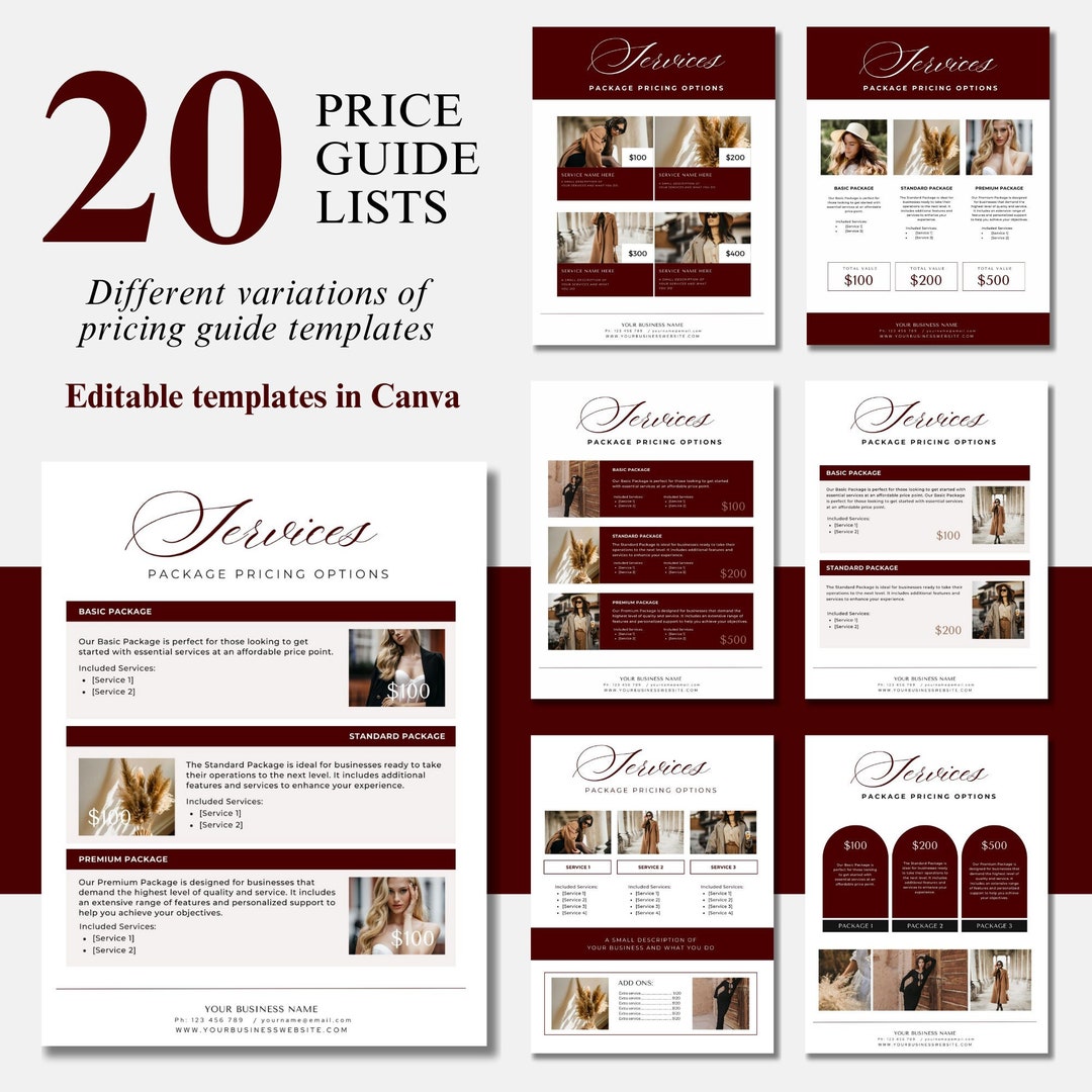 20 Editable Price List for Business Elegant Price List Template Price ...