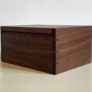 Black Walnut Handmade Wooden Box With Dovetails, Salt Box/salt Cellar ...
