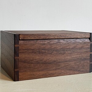 Black Walnut Handmade Wooden Box With Dovetails, Salt Box/salt Cellar ...