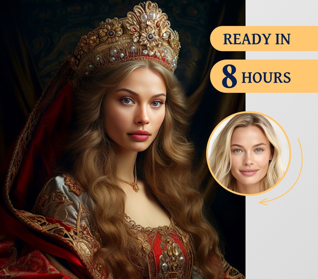 Custom Royal Woman Portrait From Photo | Renaissance Portrait ...