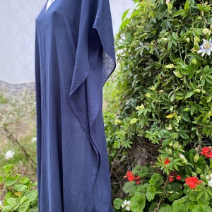 Navy Blue Beach Dress Muslin Maxi Beach Cover Up Tunic - Etsy