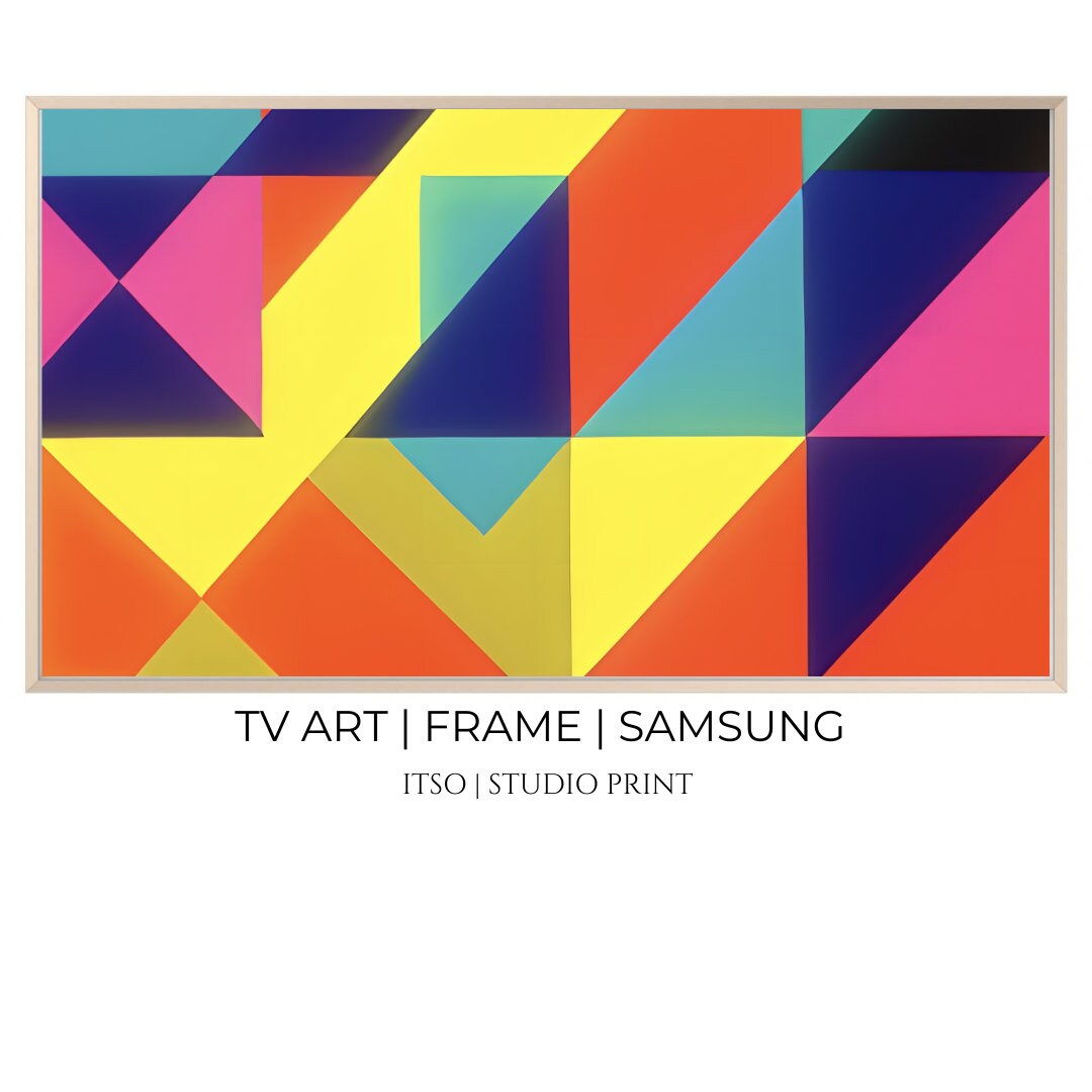 Abstract Postmodern 80s Masterpiece | Modern Interior TV Art | Digital ...