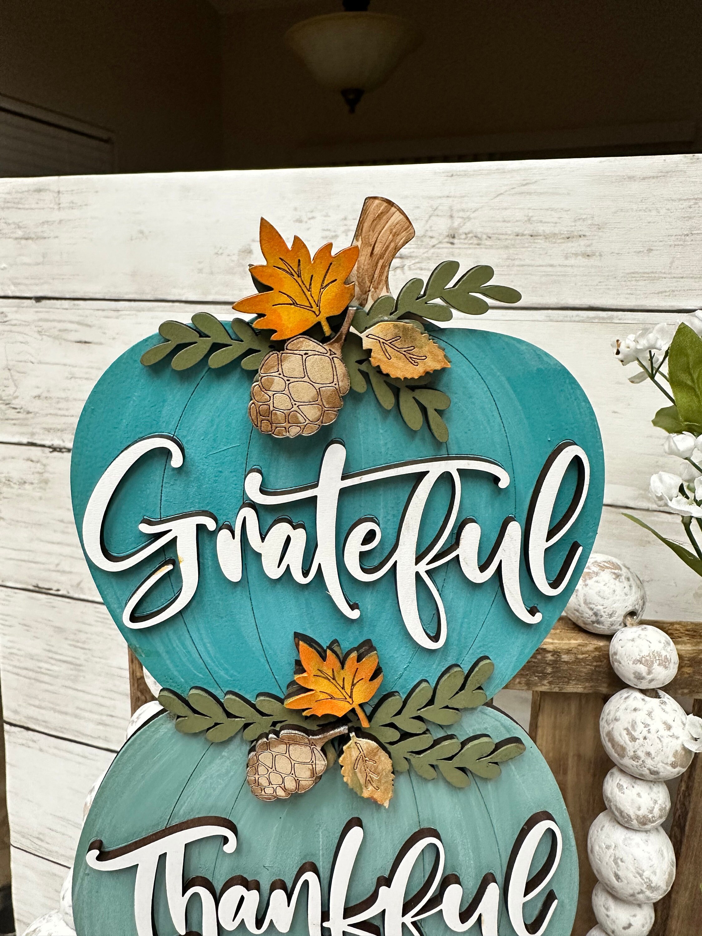 Triple Stacked Pumpkin Shelf Sitter Fall Decor Fall Table - Etsy