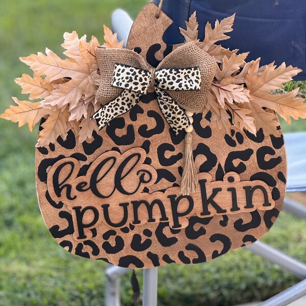 Leopard Door Hanger - Etsy