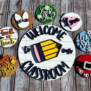 Interchangeable Personalized Classroom Sign | Teacher Gift | Back to ...