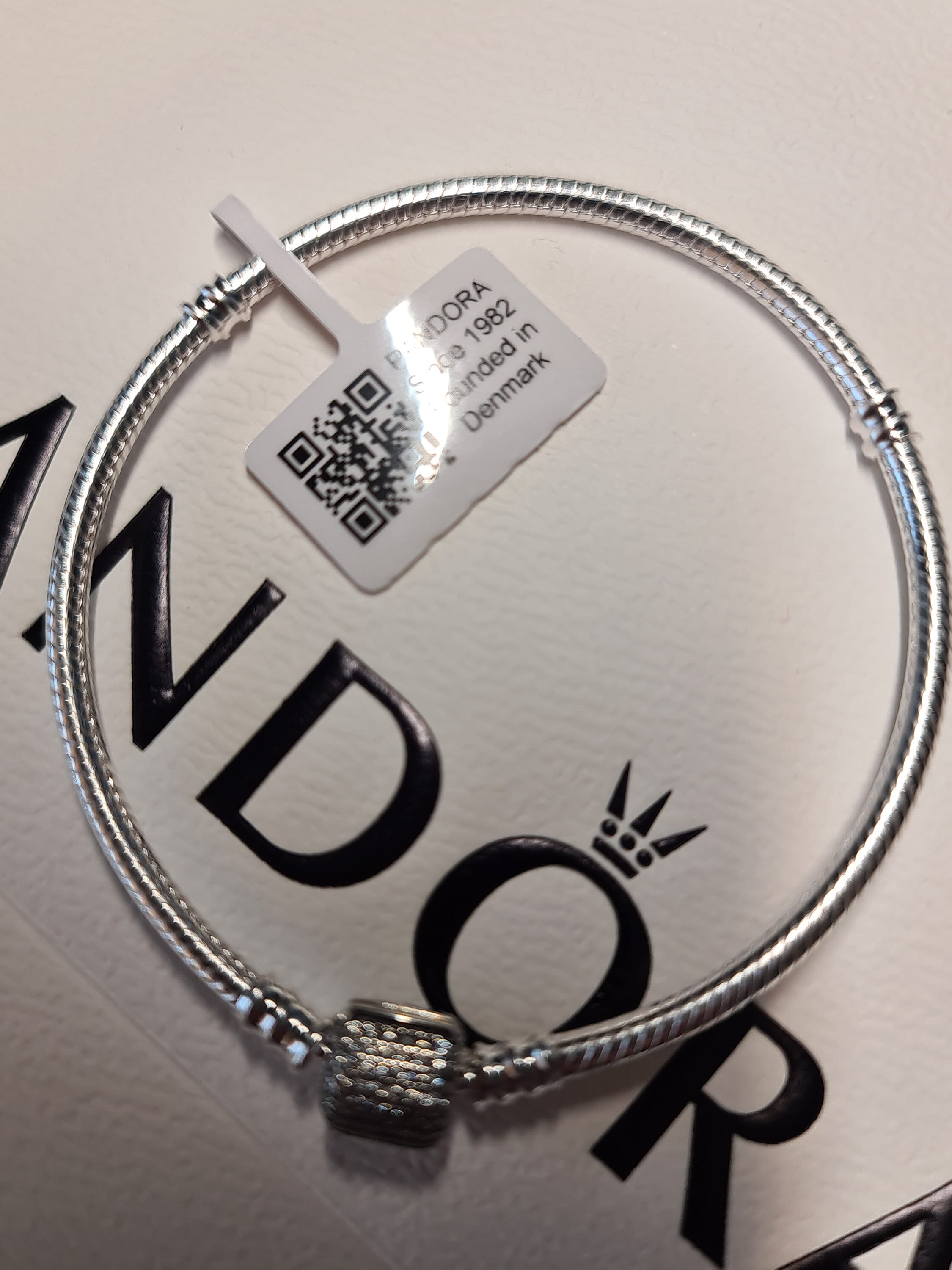 Pandora Moments Sparkling Pavé Clasp Snake Chain Bracelet 21cm 590723CZ ...