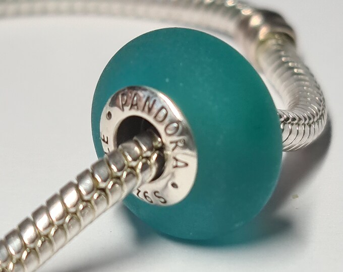 Pandora Matte Green Murano Glass Charm 799555 - Etsy