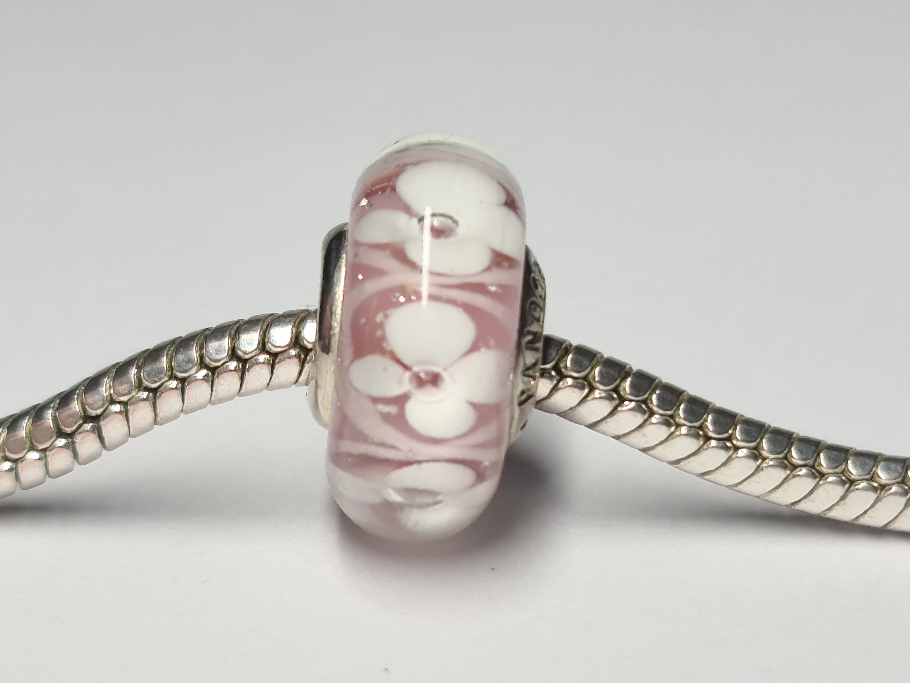 Pandora Pink Bloom Murano Glass Charm 791665 - Etsy