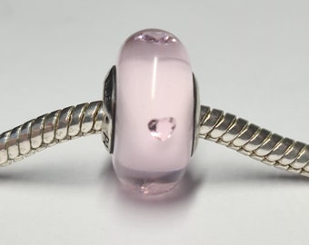 Pandora Pink Hearts Murano Glass Bead Charm S925ALE Z19 - Etsy